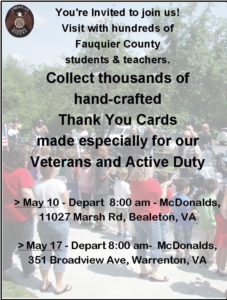 American Legion Post 72 » ALR Thank You Card Project